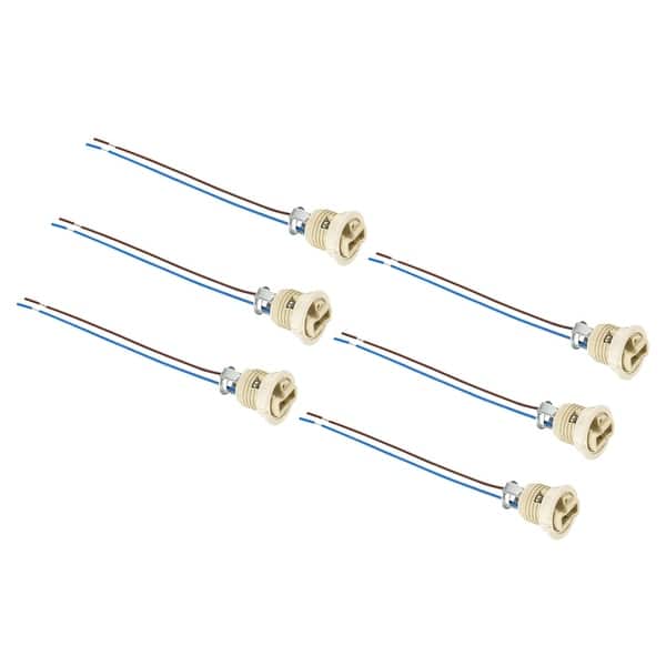 6pcs 140mm Cable Leads G9 Light Base Socket Ceramic Lamp Bulb Holder ...