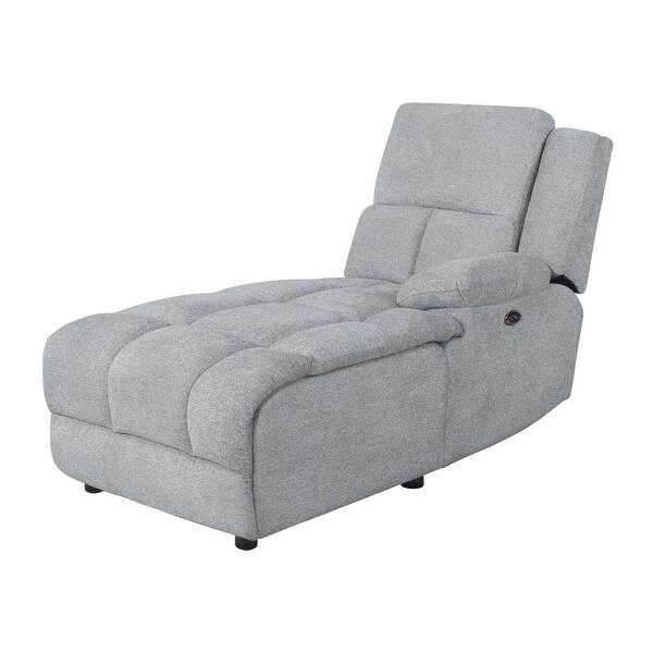 Modular Upholstered Right Arm Facing Power Chaise in Grey Finish - Bed ...