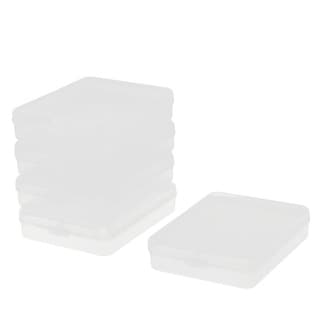 Puff Plastic Rectangle Shaped Multi-Purpose Storage Case Box Clear 5 ...