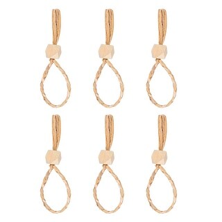 6pcs Rattan Napkin Rings Woven Round Napkin Rings for Dining Brown(15cm ...