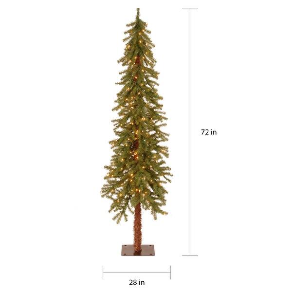 National Tree Company 6 ft. Hickory Cedar Tree with 200 Clear Lights ...