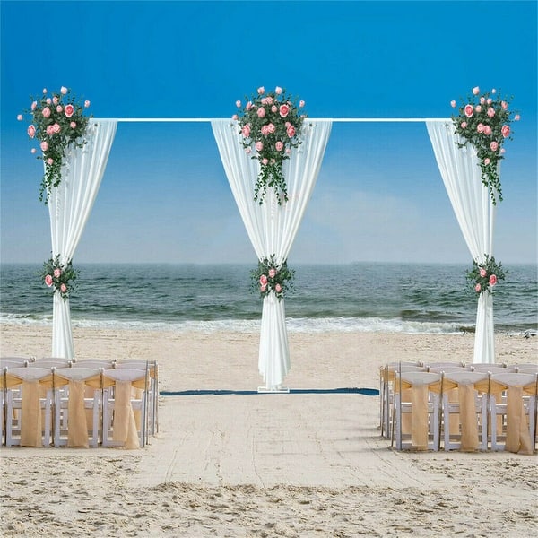 20ft x 10ft Metal Wedding Backdrop Stand Adjustable Archway Frame - Bed ...