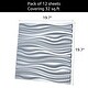 Art3d PVC Wave Board Textured 3D Wall Panels,19.7" x 19.7" (12 Pack ...