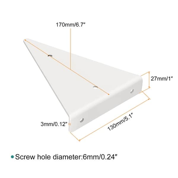 Floating Shelf Bracket 5 Inch Metal Triangle Shelf Bracket for Shelves ...