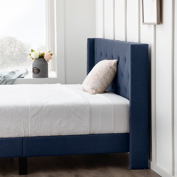 Brookside Isabelle Button Tufted Wingback Upholstered Bed On Sale Bed Bath Beyond 31276193