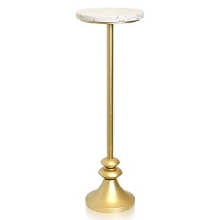 Gold Pedestal - Drinking Table With White and Gold Flaked Top - Bed ...