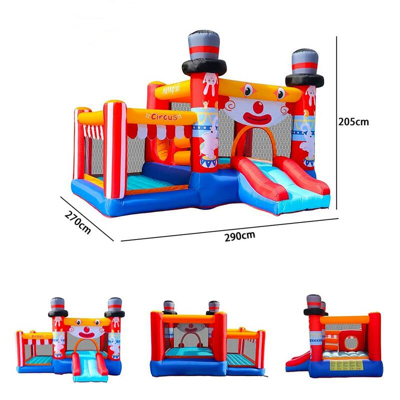Inflatable Bounce House with Slide and Blower - Cute Clown Theme - Bed ...