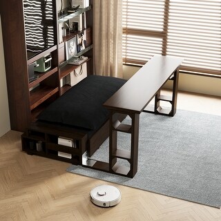 3-in-1 Convertible Sleeper Sofa Bed with Convertible Office Desk - Bed ...