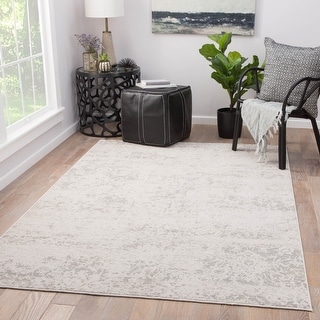 Cheyenne Abstract Grey and White Viscose Blend Area Rug - Bed Bath ...