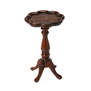 Traditional Round Whitman Wooden Scatter Table in Cherry Finish - 12"W ...