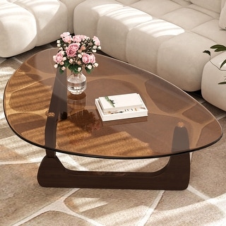 Amber Triangle Tempered Glass Coffee Table - Bed Bath & Beyond - 43282792