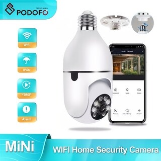 Wifi Bulb Surveillance Camera Night Vision Full Color Automatic Human ...