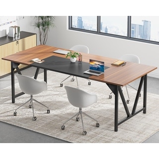 6FT Conference Meeting Table for 6, Modern Rectangular 70.87'' Training ...