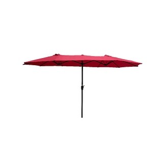 Patio Umbrella Waterproof with Crank and Push Button Tilt without flap ...