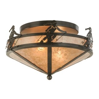 Meyda Tiffany 26878 Alpine 2 Light 16" Wide Semi-Flush Ceiling Fixture ...