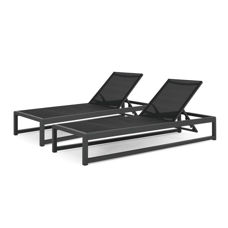 Modesta Outdoor Mesh Chaise Lounges (Set of 2) by Christopher Knight ...