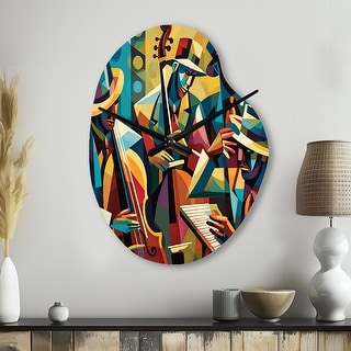 Designart - Jazz Performance On Stage I - Music Jazz Large Wall Clock ...