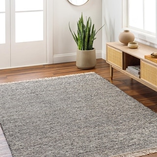 The Curated Nomad Jacques Hand-woven Solid Viscose Area Rug - Bed Bath ...