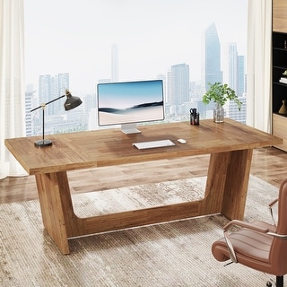 70.87" Large Executive Desk, Wood Computer Table for Office - Bed Bath ...