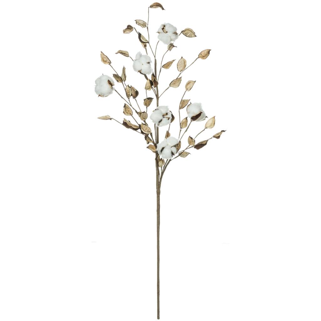 Sullivans Artificial Cotton Spray 28"H Brown - 10"L x 4"W x 28"H ...