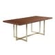 Contemporary Dining Table with Durable Metal Base,Kitchen Table for 6-8 ...