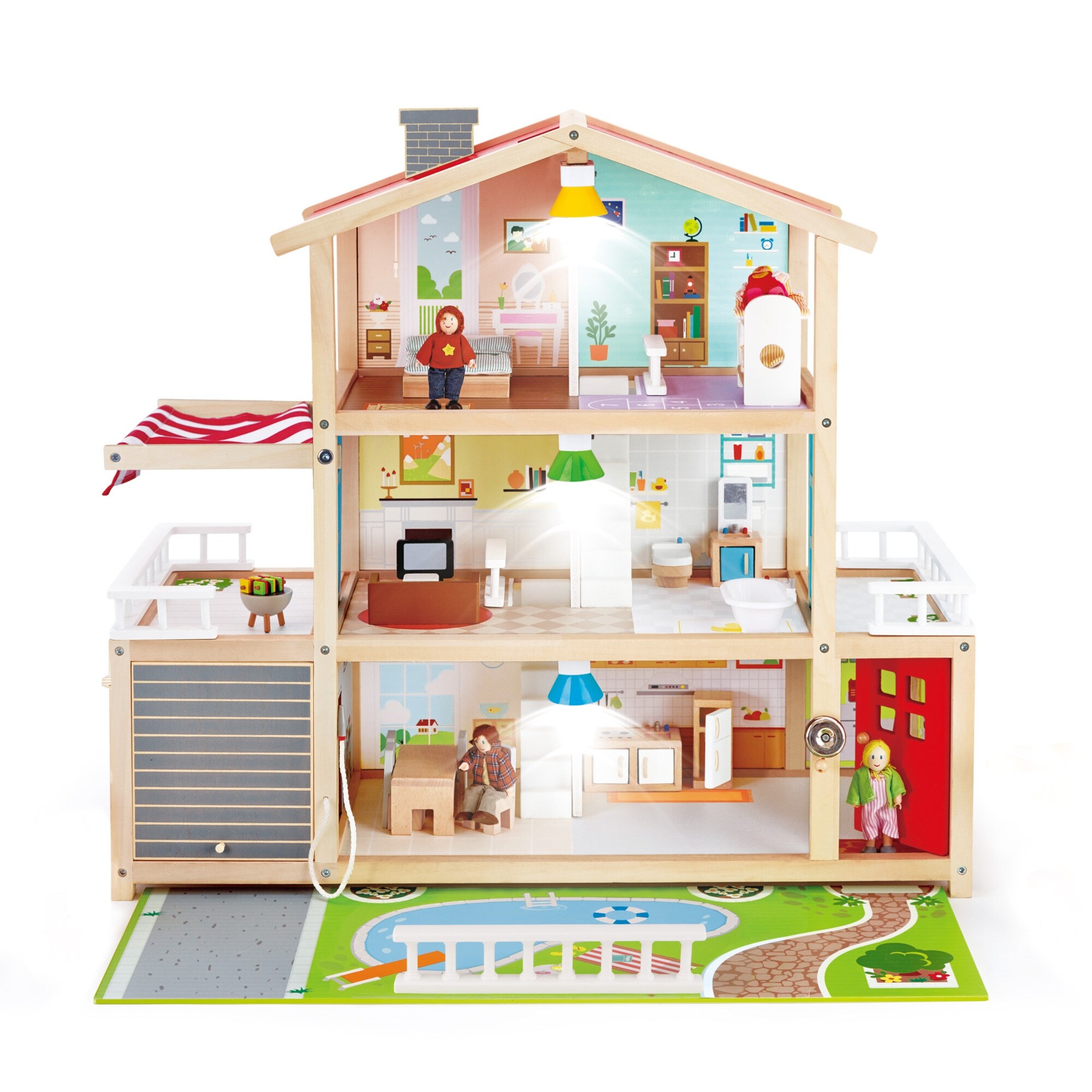Hape geometric dollhouse store
