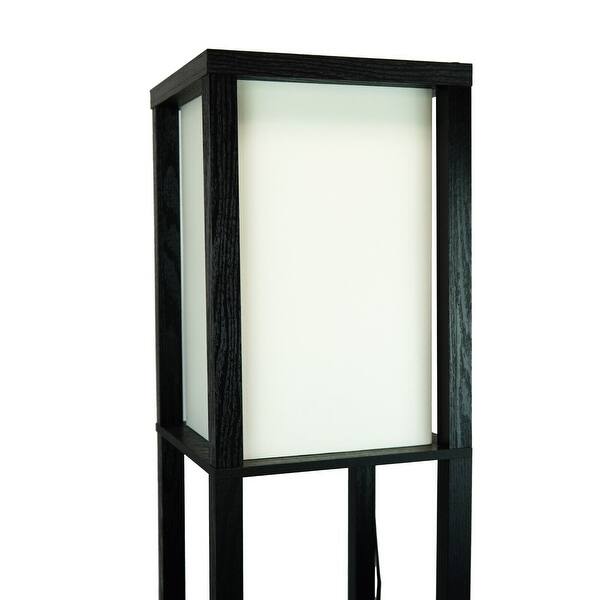 63'' Column Floor Lamp with USB Port and Wireless Charger - Black - On ...
