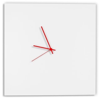 Whiteout Red Square Clock - Bed Bath & Beyond - 35489411