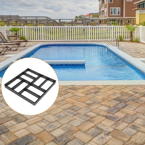 Walk Maker 6 Grid Polygon Concrete Cement Stepping Stone Path Paver ...
