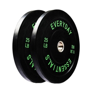 BalanceFrom Everyday Essentials 25 Lb Olympic Weight Plate, Set of 2 ...
