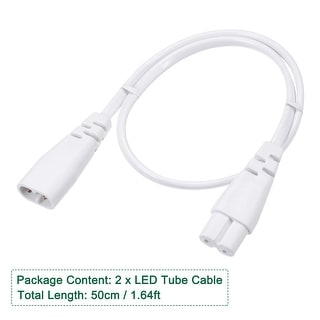 T5 T8 LED Tube Connector Cable 2 Pin 50CM Male to Female Extension Cord ...