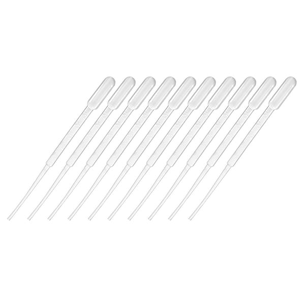 50 Pcs 3ml Disposable Pasteur Pipettes Liquid Drop Droppers Graduated ...