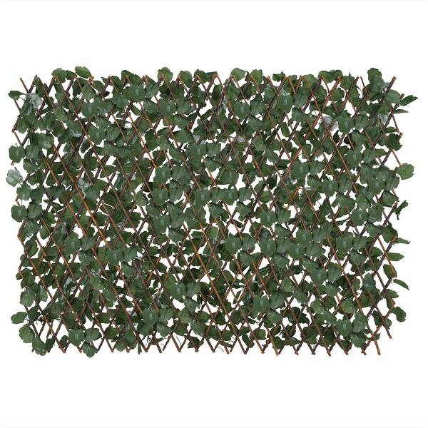 Side Expandable Faux Artificial Ivy Fencing Willow Fence with Fake ...