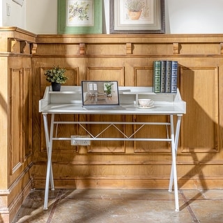 47 inch Computer Desk Office Writing Desk with Hutch - Bed Bath ...