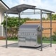 PURPLE LEAF Barbecue Grill Gazebo Aluminum Frame Grill Shelter with ...