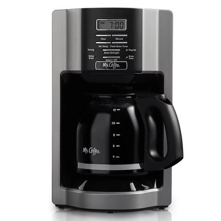 12 Cup Programmable Coffee Maker with Rapid Brew in Silver - Bed Bath ...