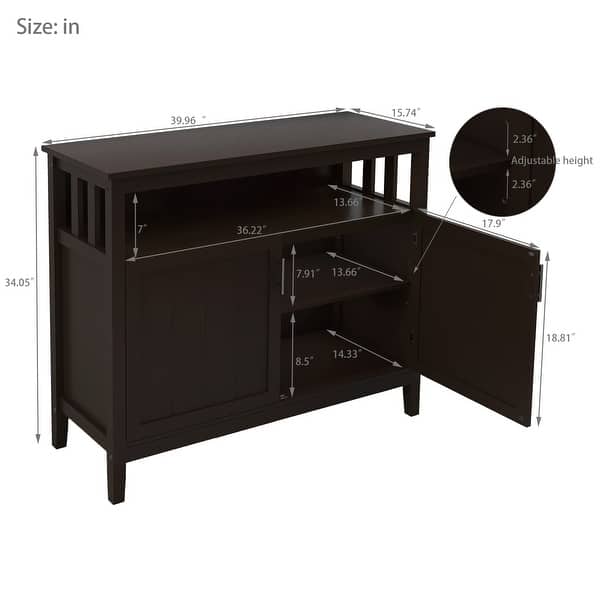 Kitchen Storage Sideboard and Buffet Server Cabinet - Bed Bath & Beyond ...