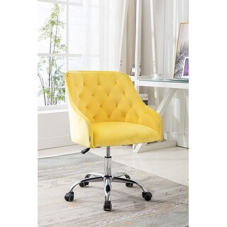 Modern Velvet Office Desk Chair with Swivel Function Cute and Height ...
