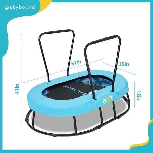 SkyBound Mini Trampoline for Kids with Handle,4ft Trampoline - Bed Bath ...