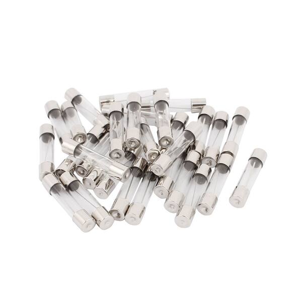 30Pcs 250V 15A 6mm x 30mm Cylinder Shape Glass Tube Fuse Silver Tone ...