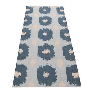Shahbanu Rugs Marian Blue, Wool, Hand Knotted, Modern Geometric Design ...