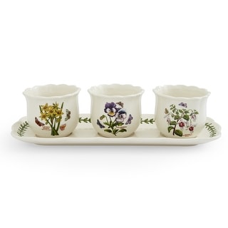 Portmeirion Botanic Garden Bouquet 4 Piece Herb Pot Set - 5.8" x 14.6 ...