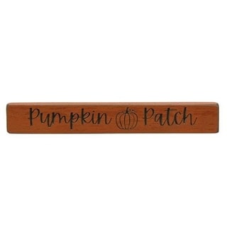 Pumpkin Patch Engraved Block 12" - 12" x 0.75" x 1.75" - Bed Bath ...