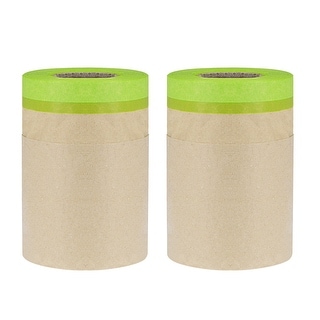 Pre-Taped Masking Film Brown Paper with Medium-Tack Painters Tape 2Pcs ...