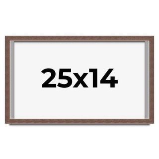 25x14 Shadow Box Frame Brown | 1.125 inches Deep Real Wood Rustic - Bed ...