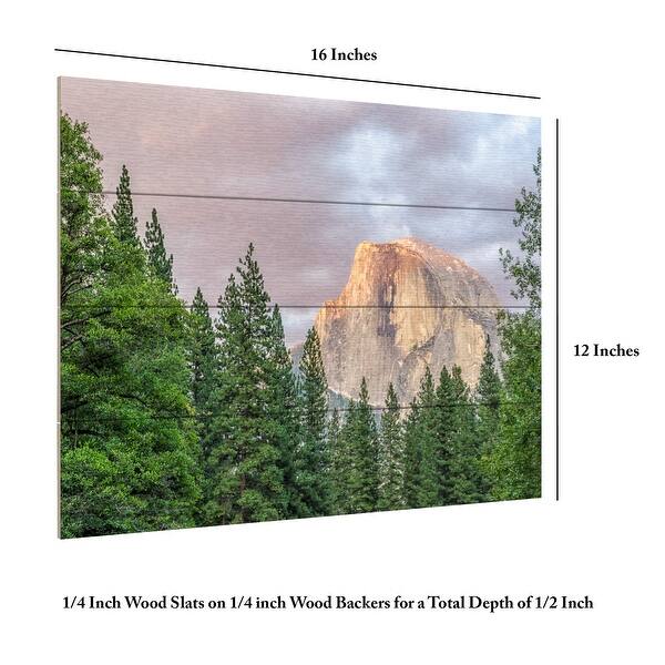 Joseph S Giacalone 'Half Dome After Sunset' Wood Slat Art - Multi - Bed ...