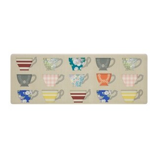 Laura Ashley Wellness Mats Bristol Multicolor Teacups - Bed Bath ...