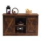 Rustic Brown Wooden TV Stand and Storage Cabinet with Sliding Barn ...