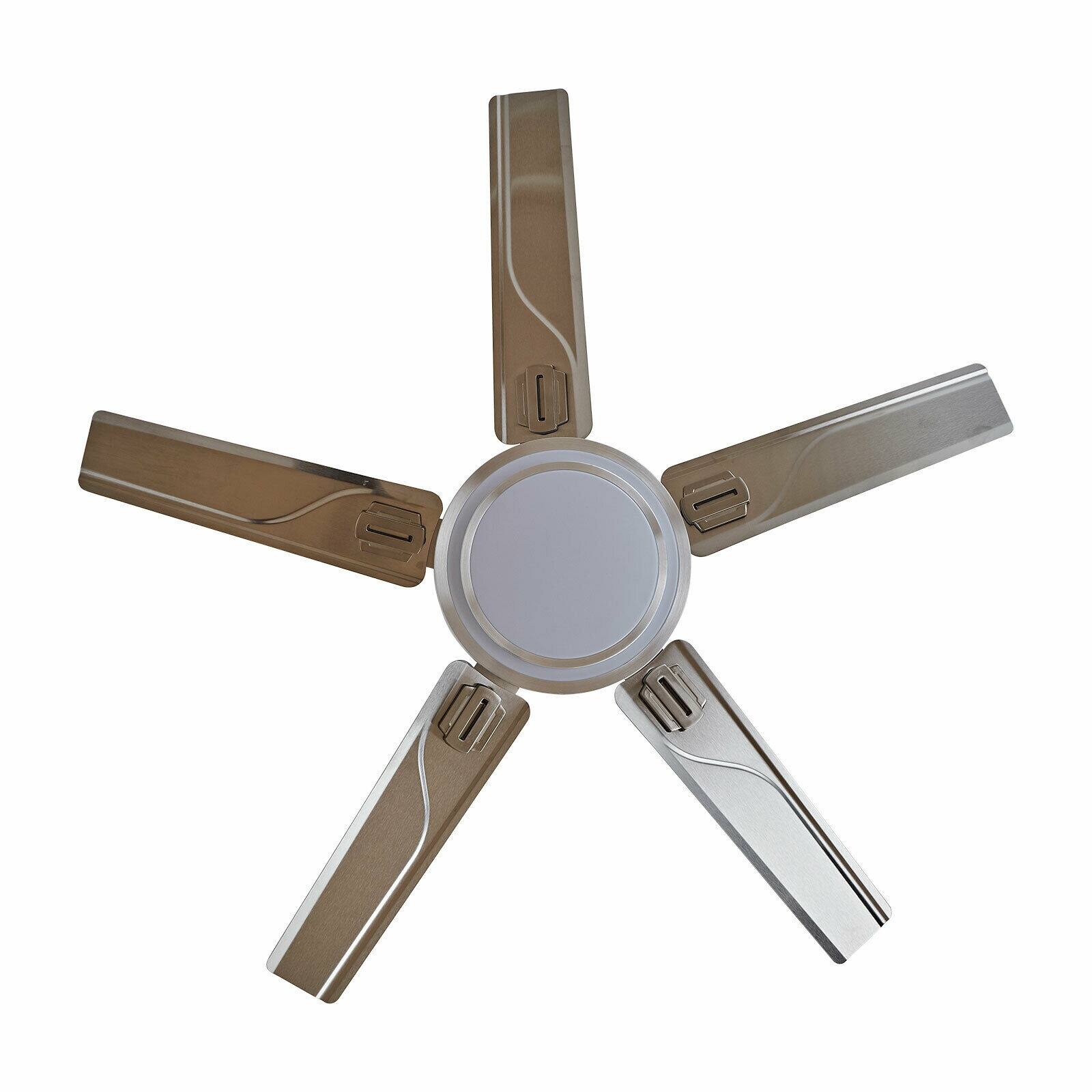 5 Blade LED Ceiling Fan Reversible with Remote Control - 52 Inches ...