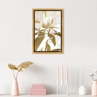 Oliver Gal 'Tan and Gold Plant' Floral and Botanical Gold Wall Art ...